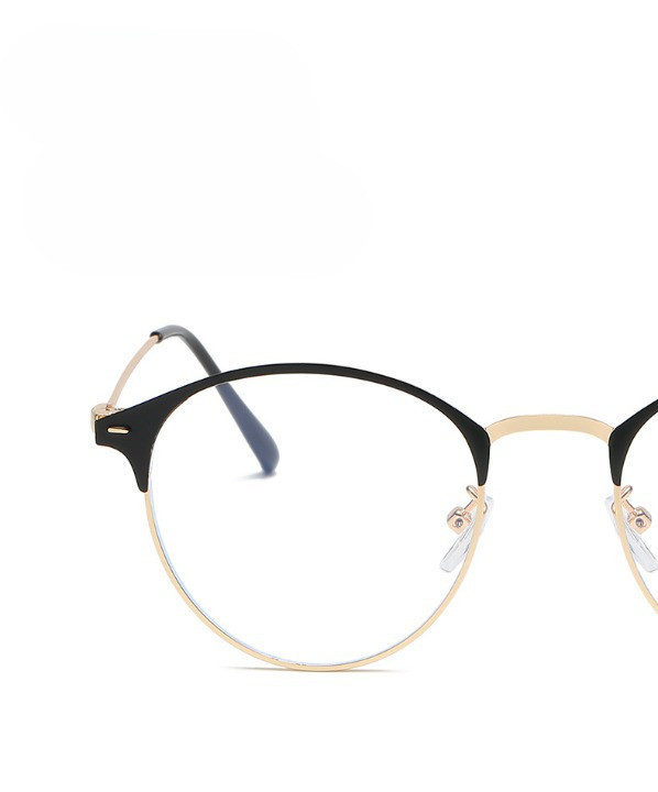 New Fashion Anti-Blue Color Glasses Male Retro Flat Glossy Female Tide ...